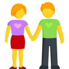 👫 Emoji Wanita dan pria bergandengan tangan (woman and man holding ...